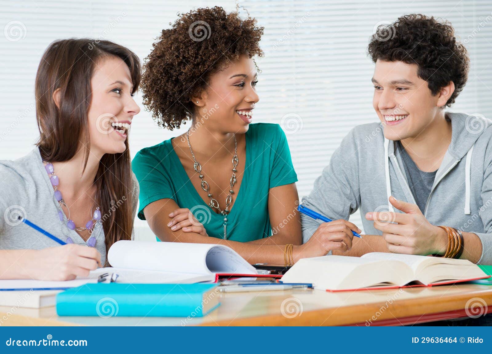Group of Friends Studying Together Stock Photo - Image of american ...