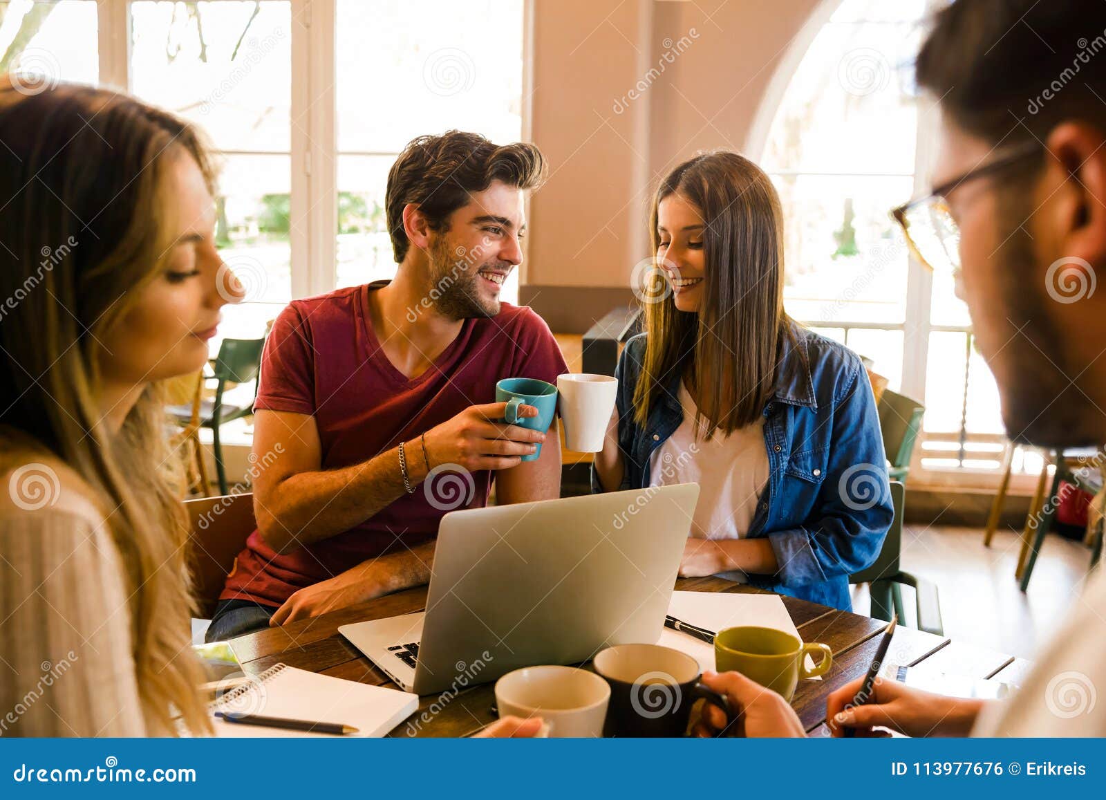 It`s always Fun Studying Together Stock Photo - Image of friendship ...