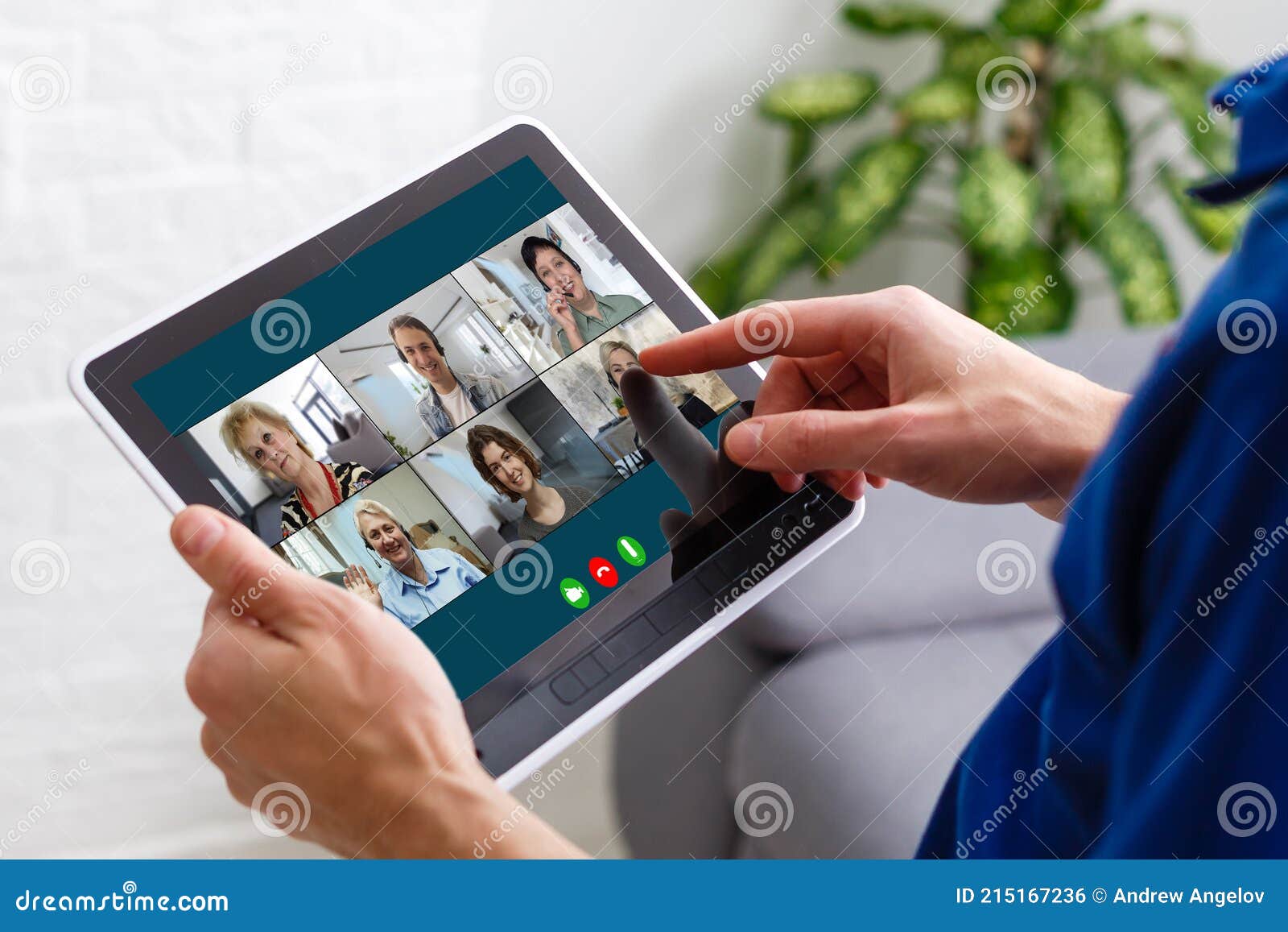 Group Friends Video Chat Connection Concept Stock Photo - Image of ...