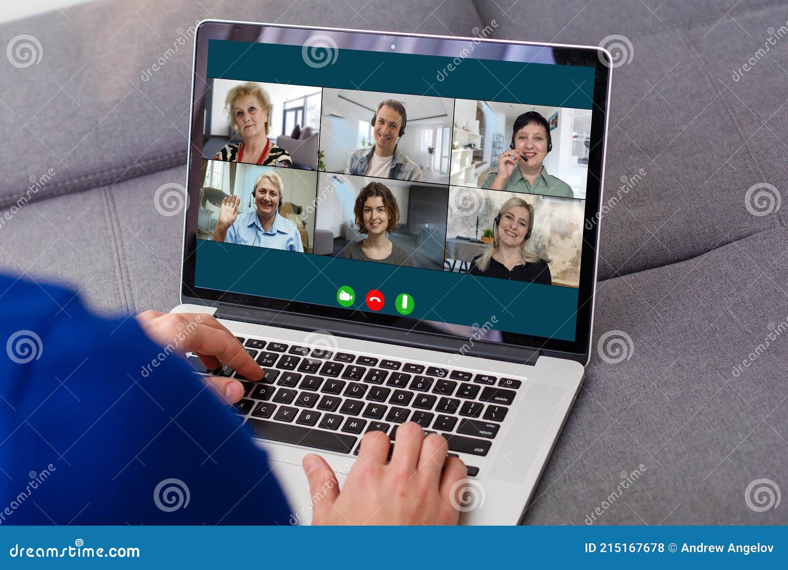 Group Friends Video Chat Connection Concept Stock Photo - Image of ...