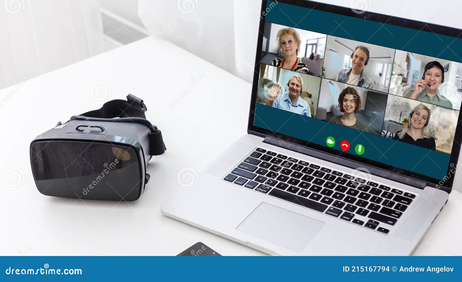 Group Friends Video Chat Connection Concept Editorial Stock Image ...