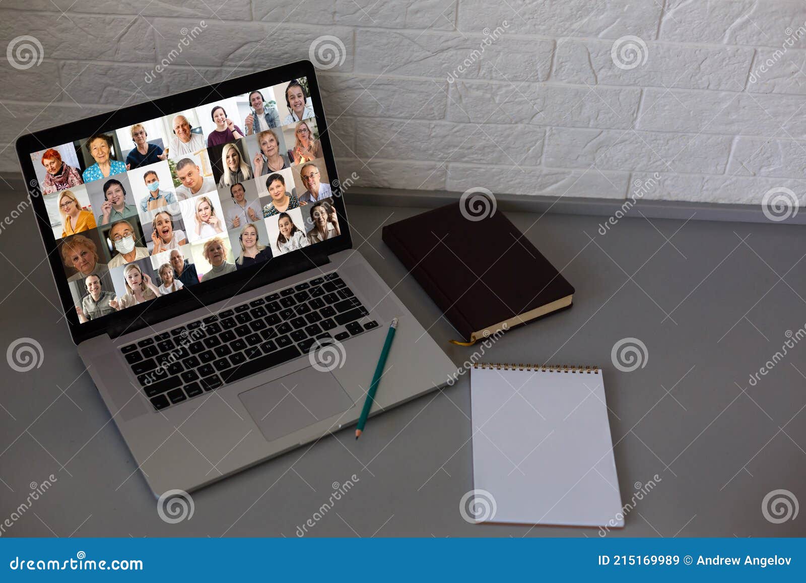 Group Friends Video Chat Connection Concept Editorial Stock Image ...