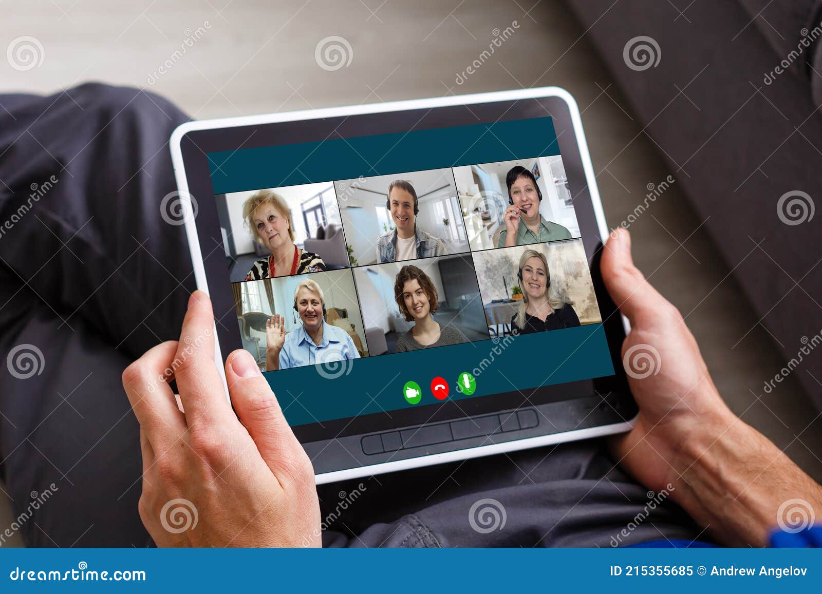 Group Friends Video Chat Connection Concept Stock Image - Image of chat ...