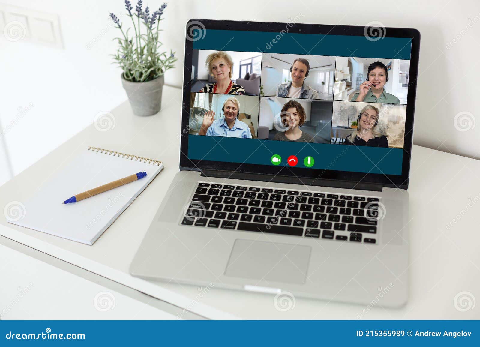 Group Friends Video Chat Connection Concept Editorial Stock Image ...