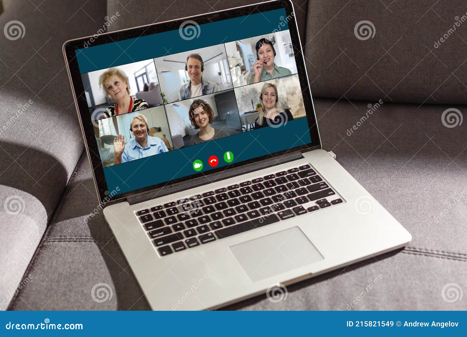 Group Friends Video Chat Connection Concept Editorial Stock Image ...