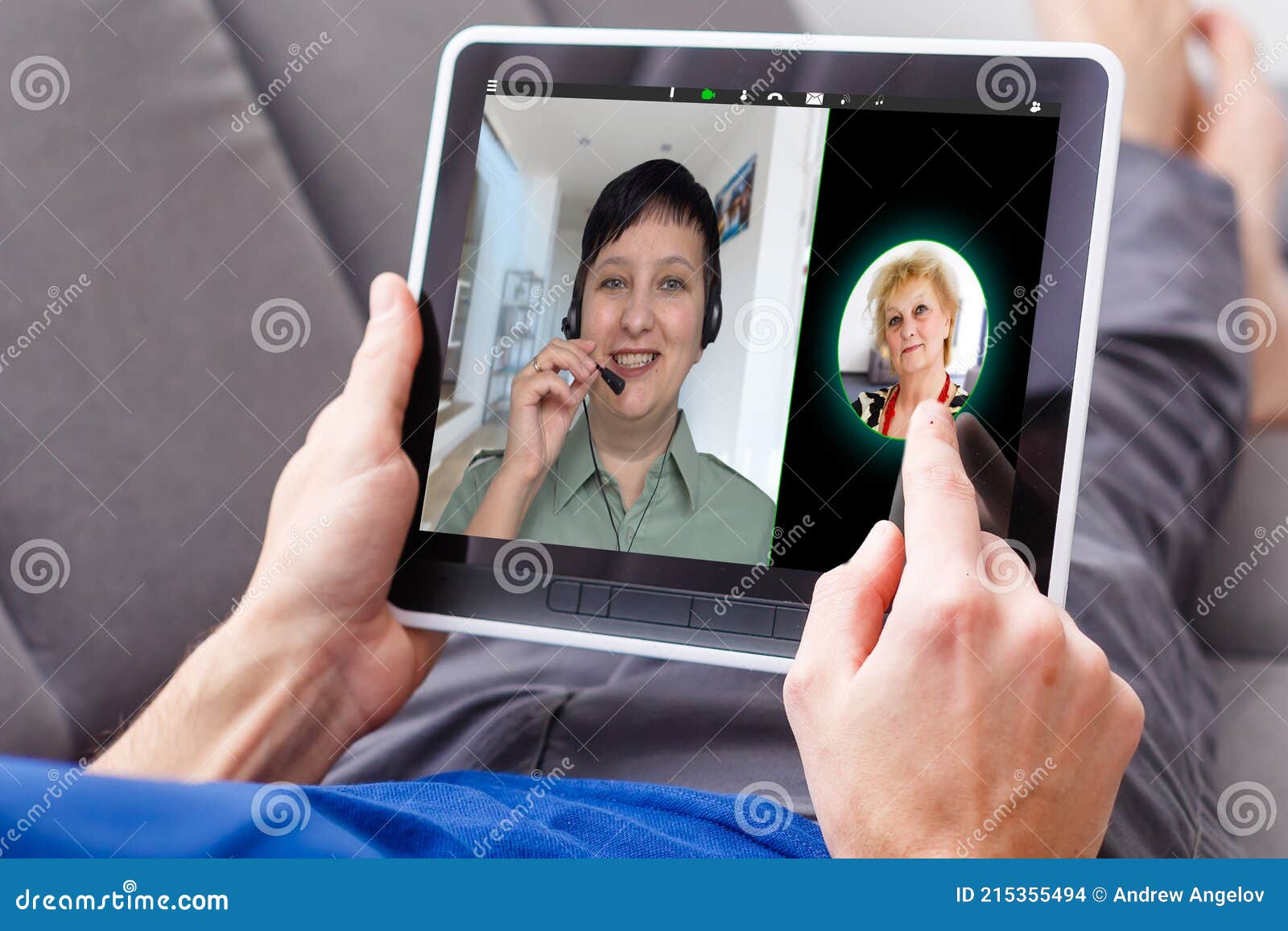 Group Friends Video Chat Connection Concept Stock Photo - Image of ...