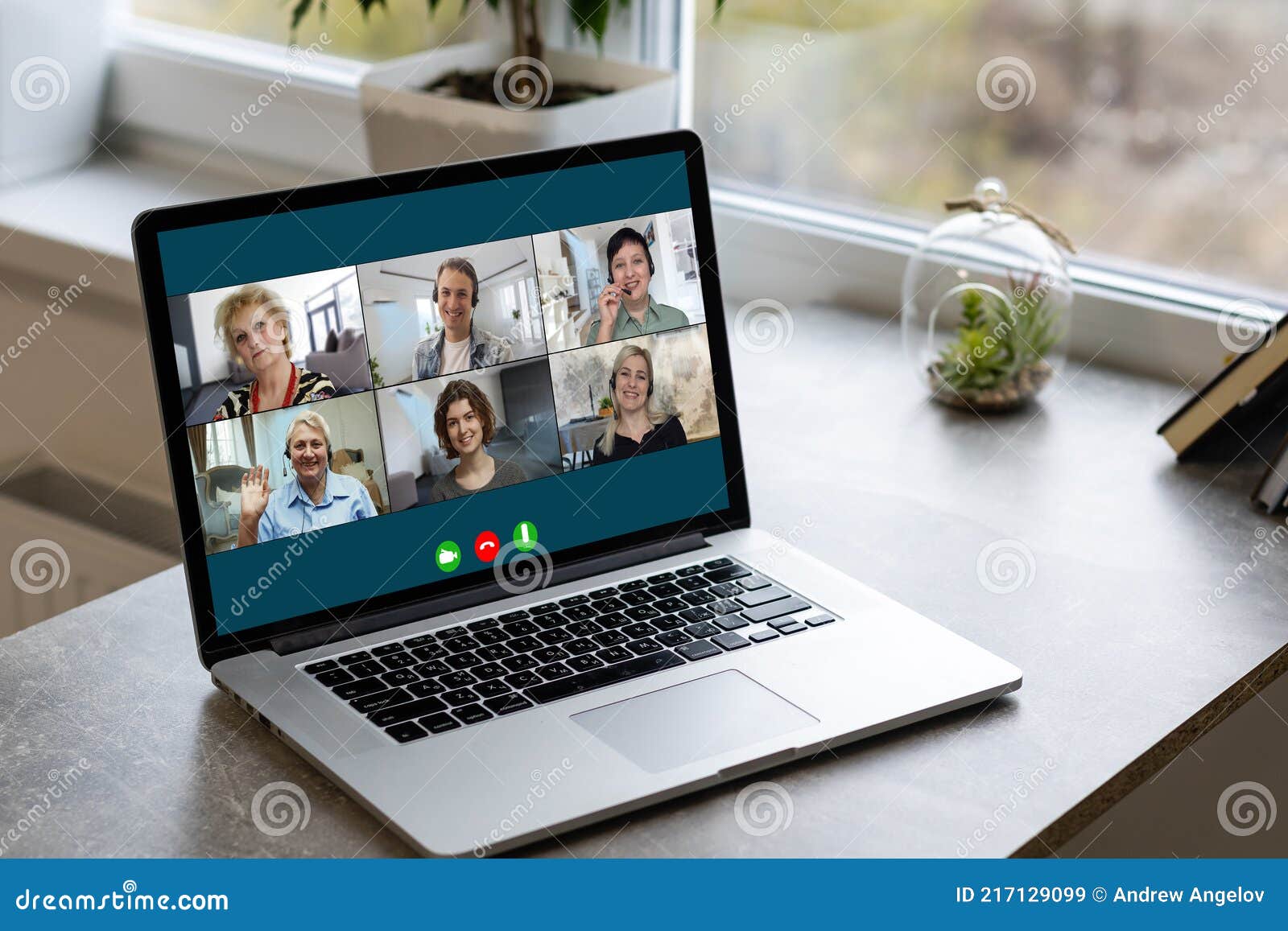 Group Friends Video Chat Connection Concept Editorial Stock Image ...