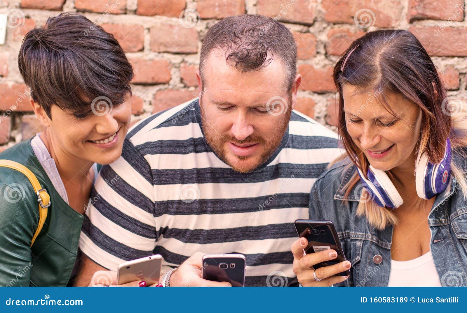 Group of Friends are Watching the Smartphone Together Stock Image ...