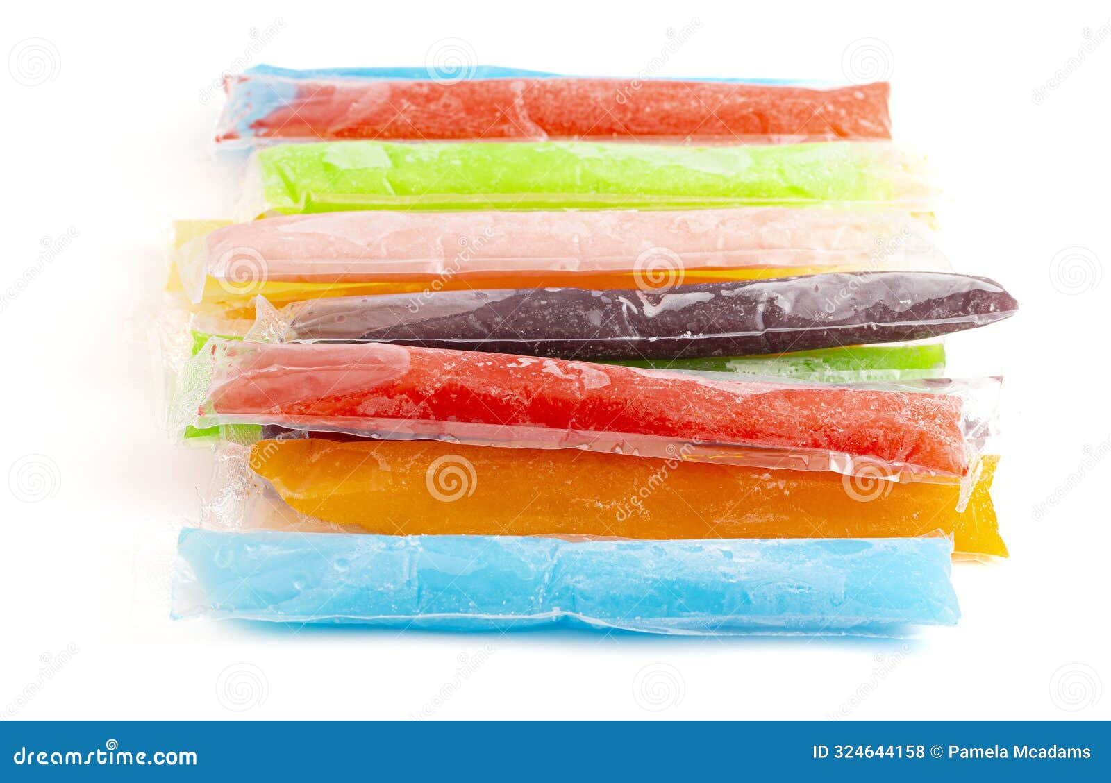 Group of Frozen Ice Pop Popsicle Isolated on a White Background Stock ...