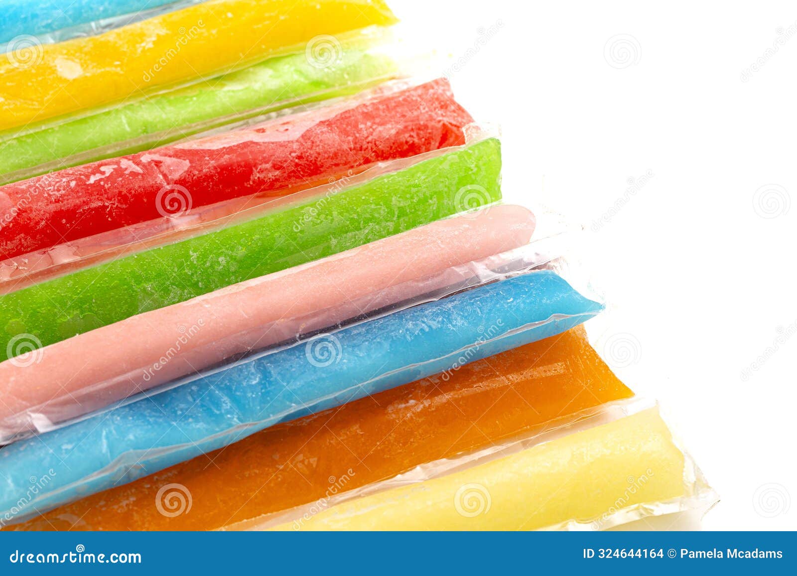 Group of Frozen Ice Pop Popsicle Isolated on a White Background Stock ...
