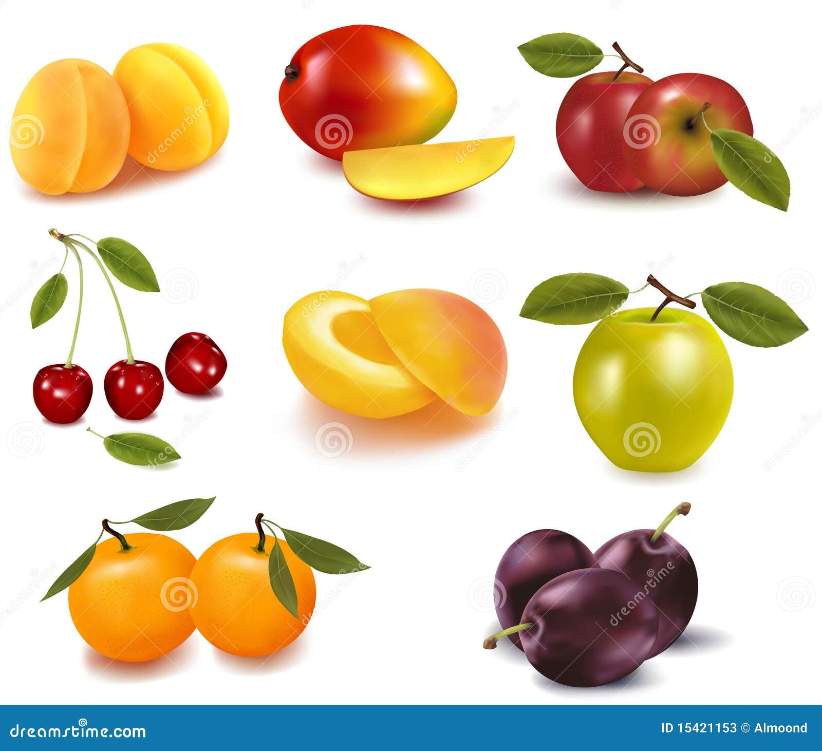 Group of fruit. stock illustration. Illustration of juice - 15421153