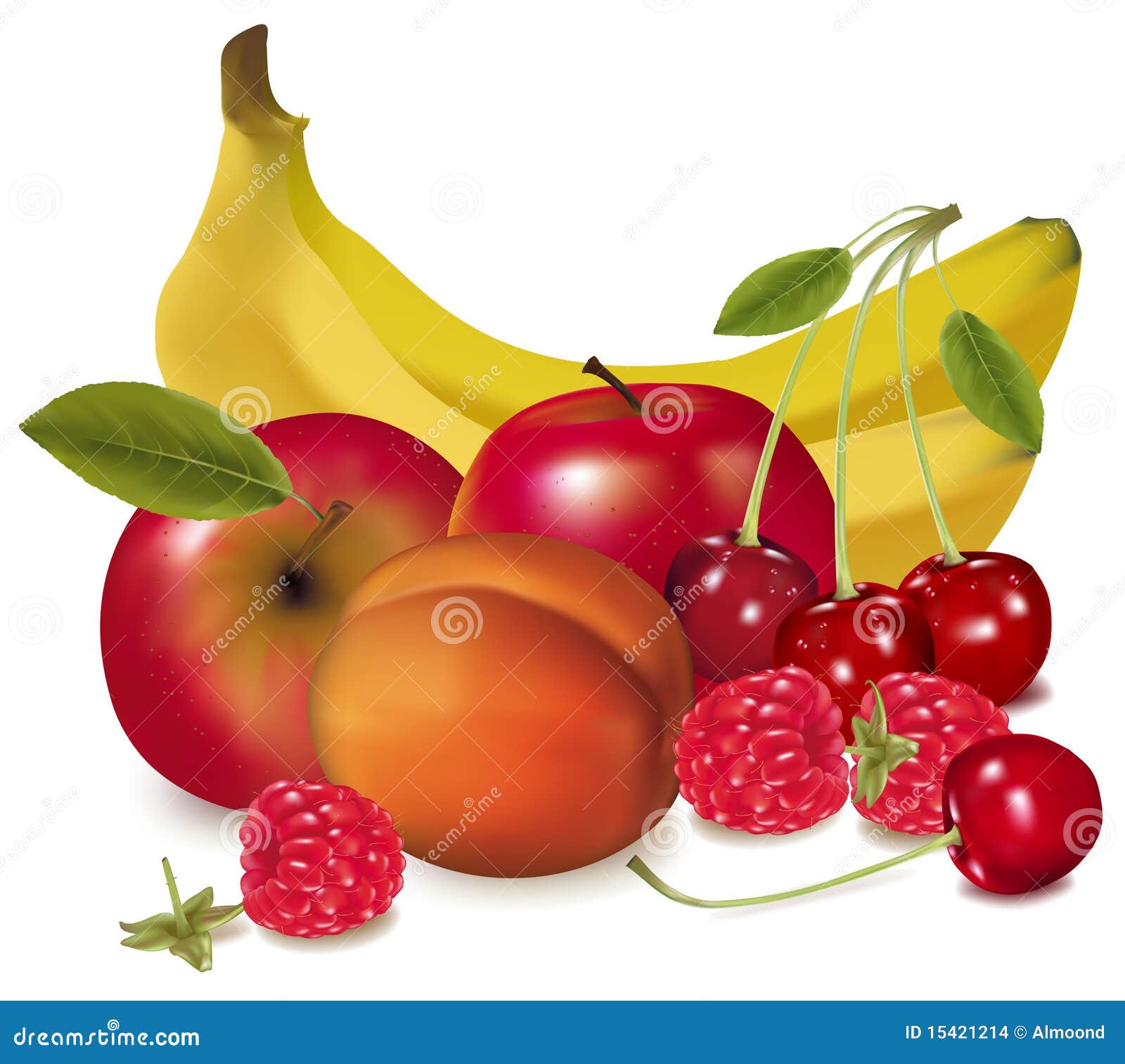 A group of fruit. stock vector. Illustration of product - 15421214