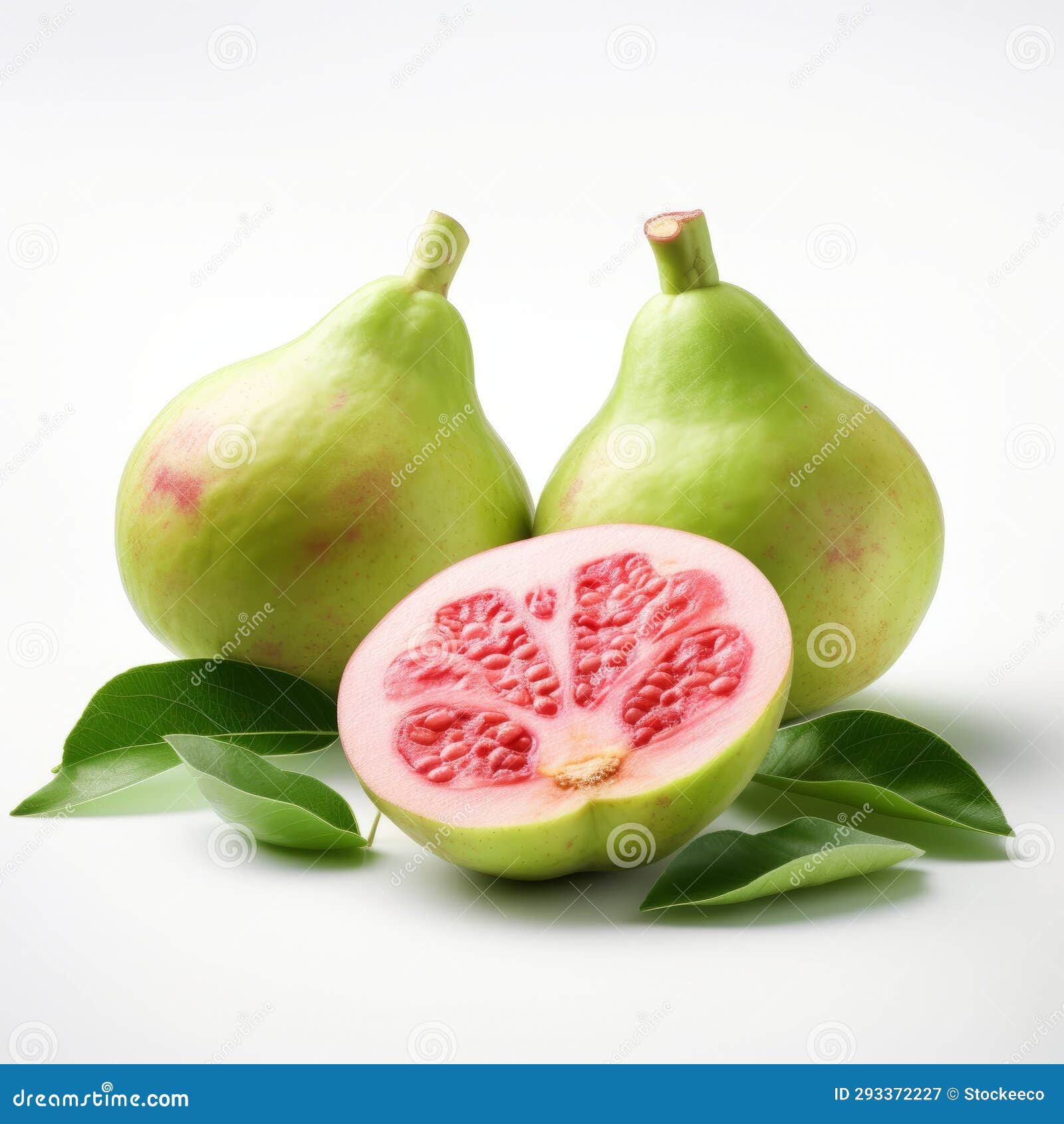 Detailed 8k Photo of Ripe Guava on White Background Stock Illustration ...