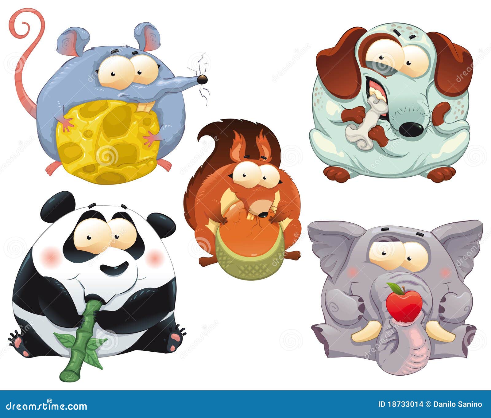 Funny Fat Animals Cartoon