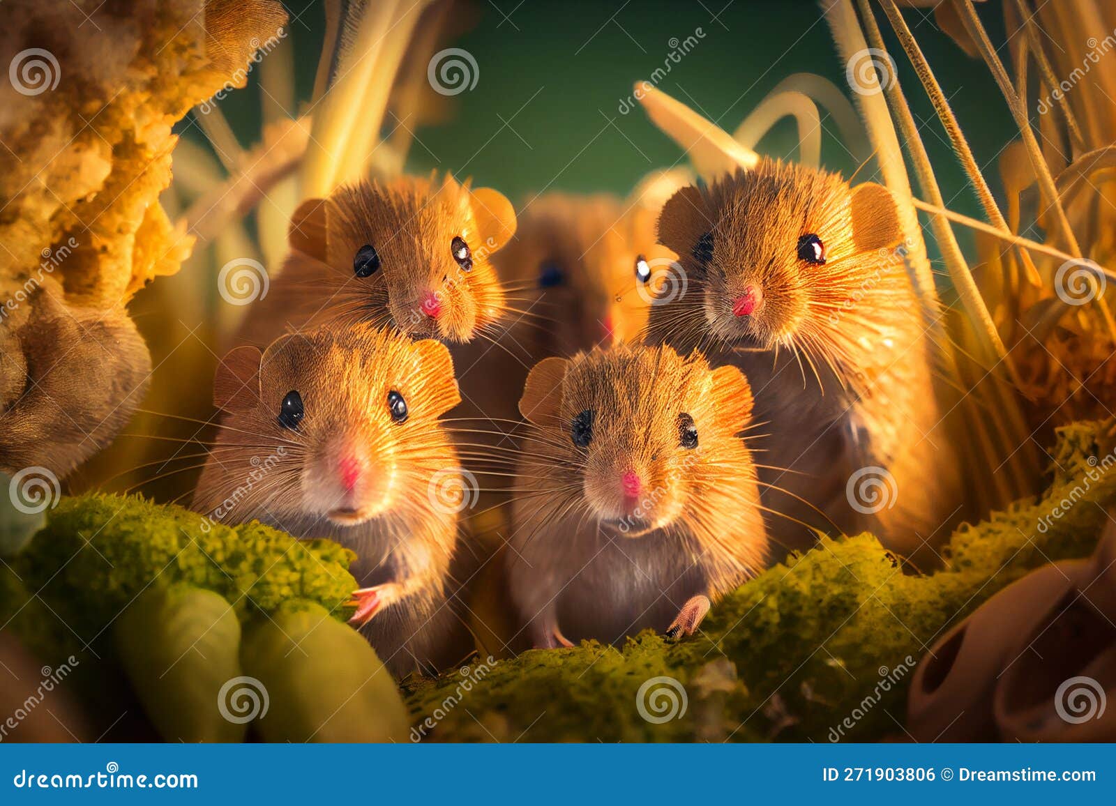 A Group of Funny Mice Take a Selfie. AI Generated Stock Photo - Image ...