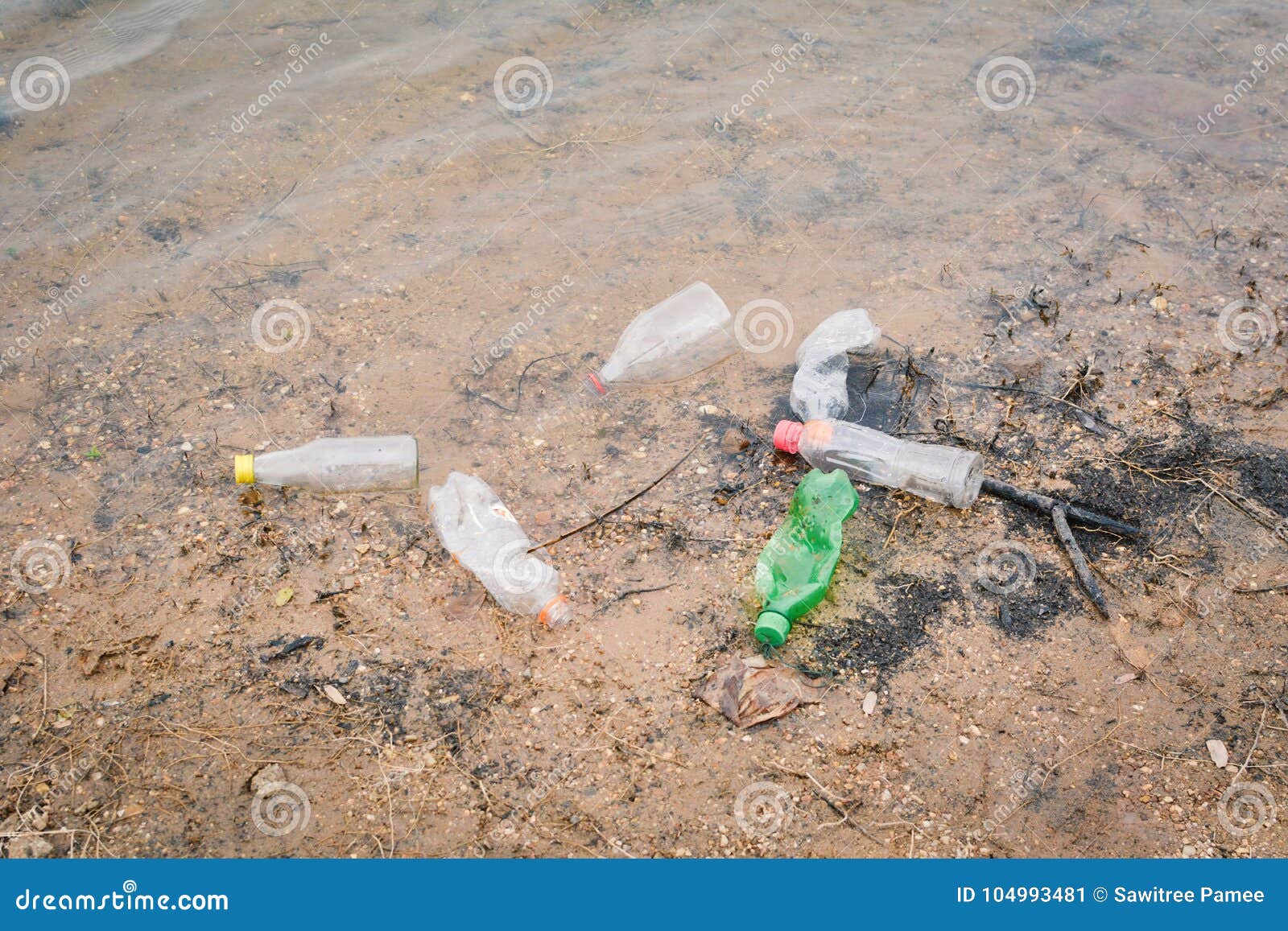 Garbage in Lake Water Pollution Stock Image - Image of plastic, recycle ...