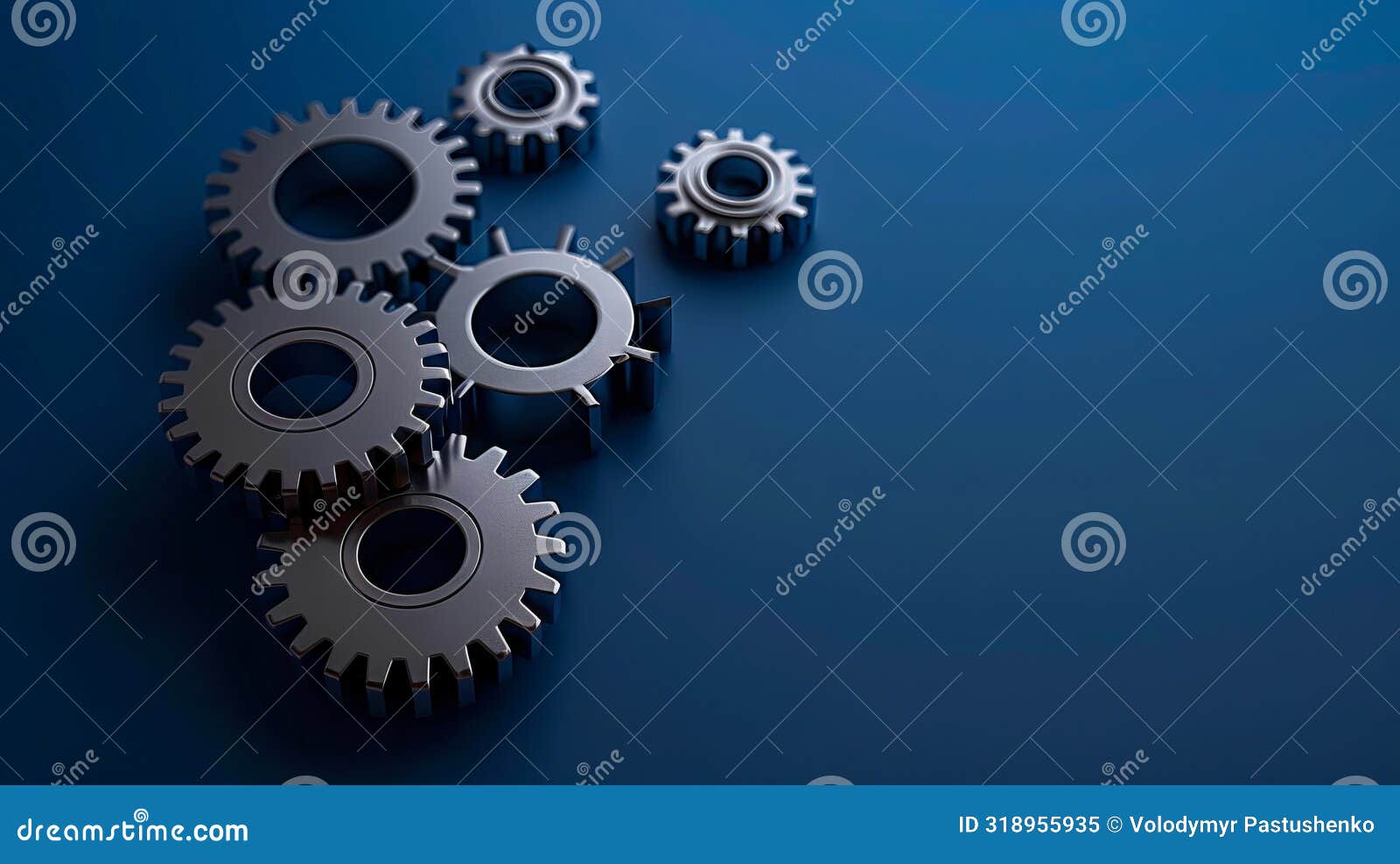 A Group of Gears on a Blue Background Stock Image - Image of transport ...