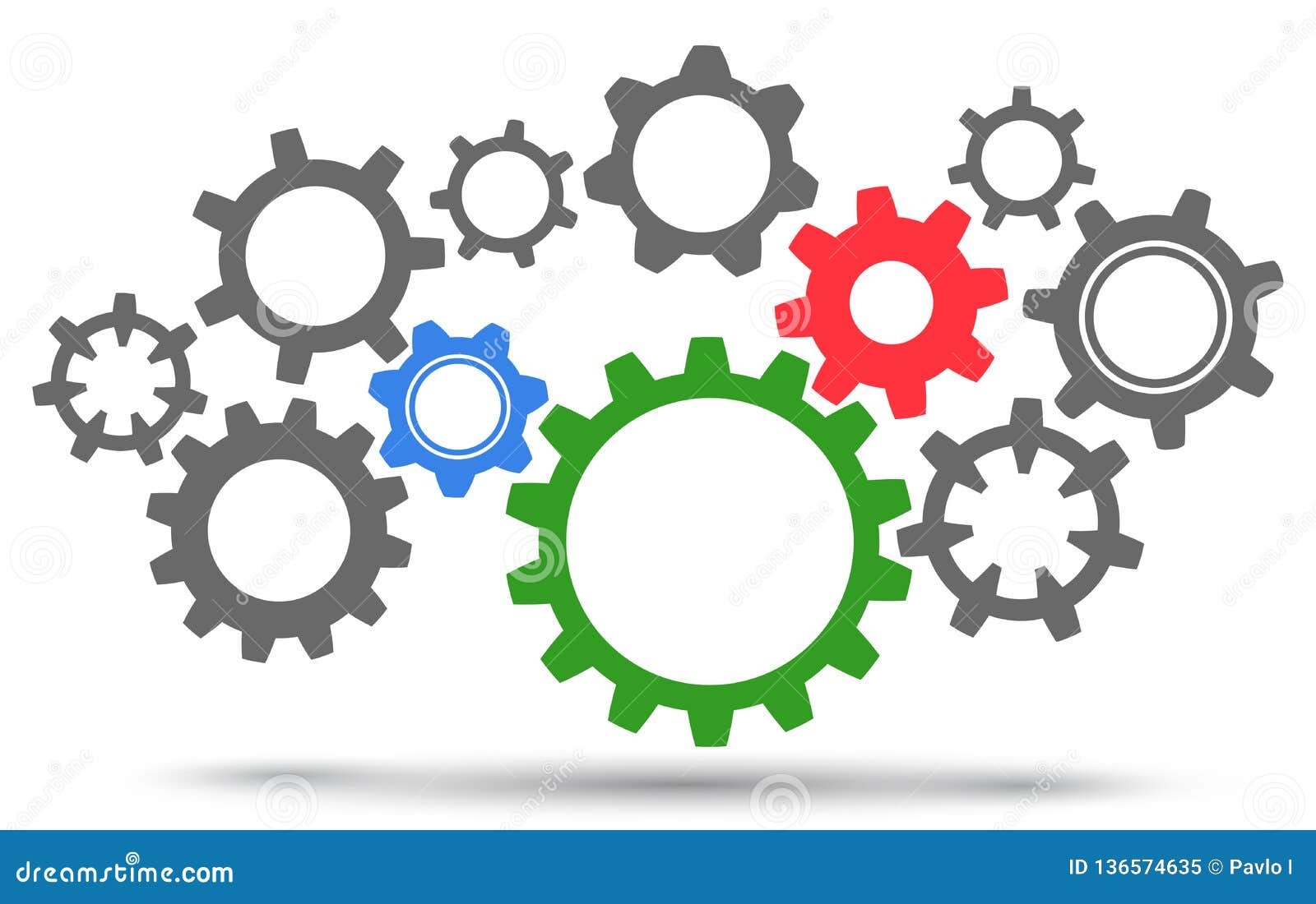 Group Gears, Concept Teamwork, Generator Business Idea - Vector Stock ...