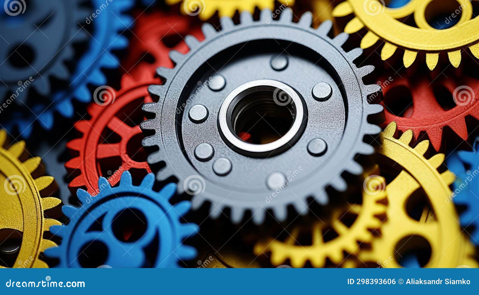 A Group of Gears in Different Colors Stock Illustration - Illustration ...