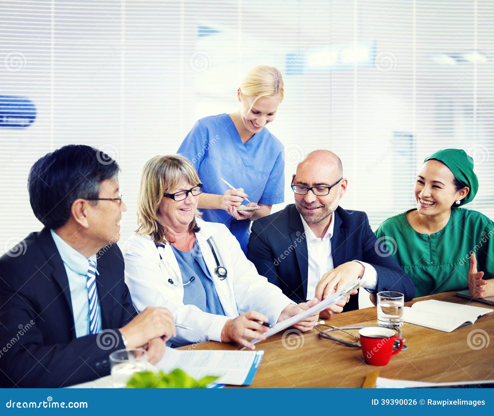 Group of General Practitioners Having a Meeting Stock Photo - Image of ...
