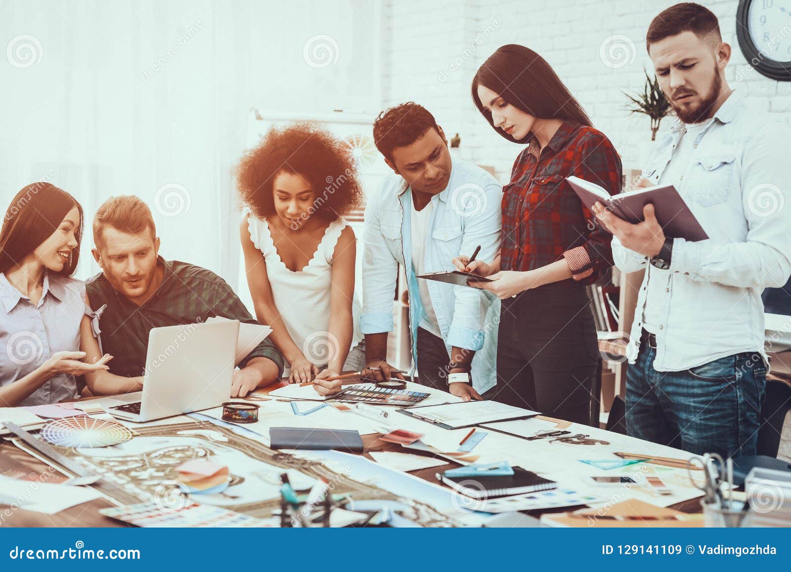 Group. Generate Idea. Teamwork. Young Designers. Stock Image - Image of ...