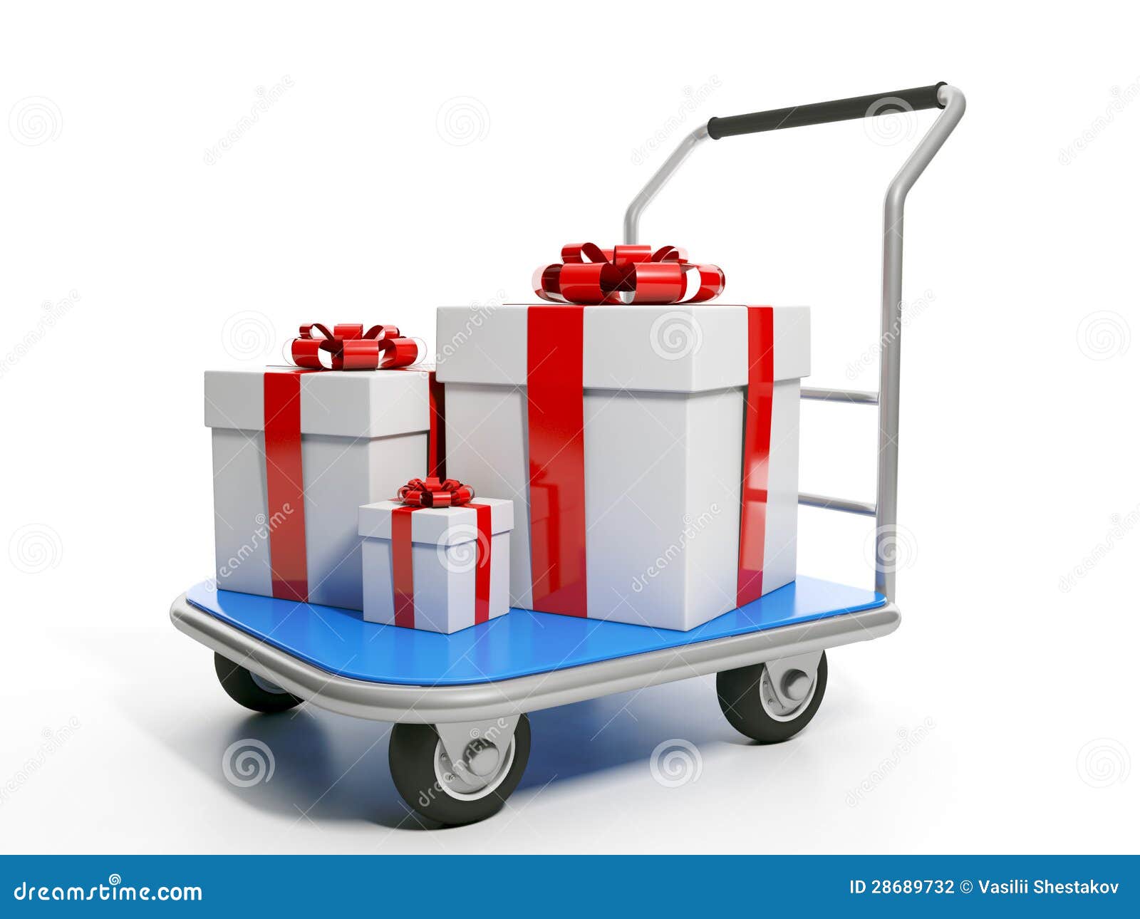 Group Gifts are on the Trolley Stock Illustration - Illustration of ...