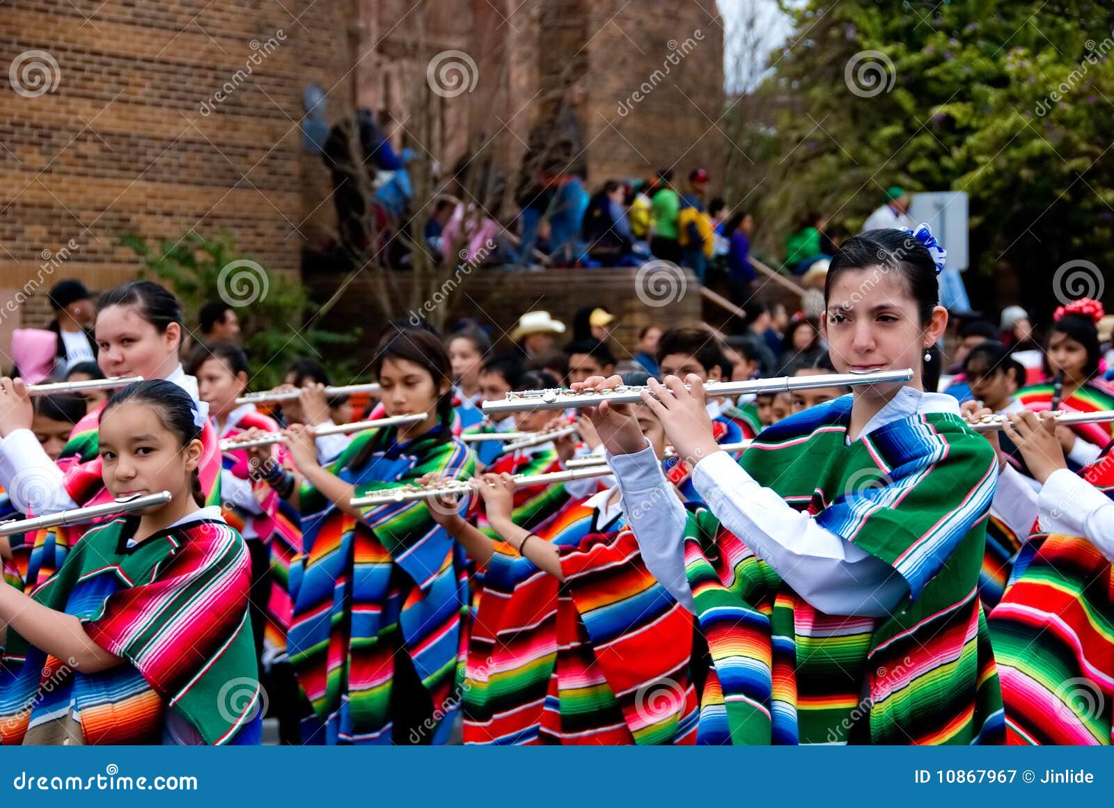Group of Girl Flutists Playing in a Parade Editorial Photography ...