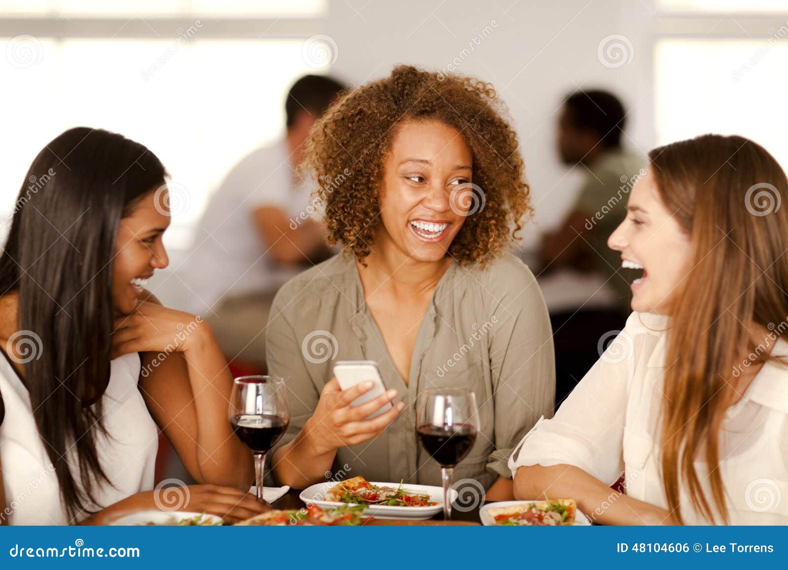 Group of Girls Laughing in a Restaurant Stock Photo - Image of friends ...