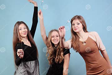 Group of Girls at the Party Stock Photo - Image of fashion, dance: 28871978