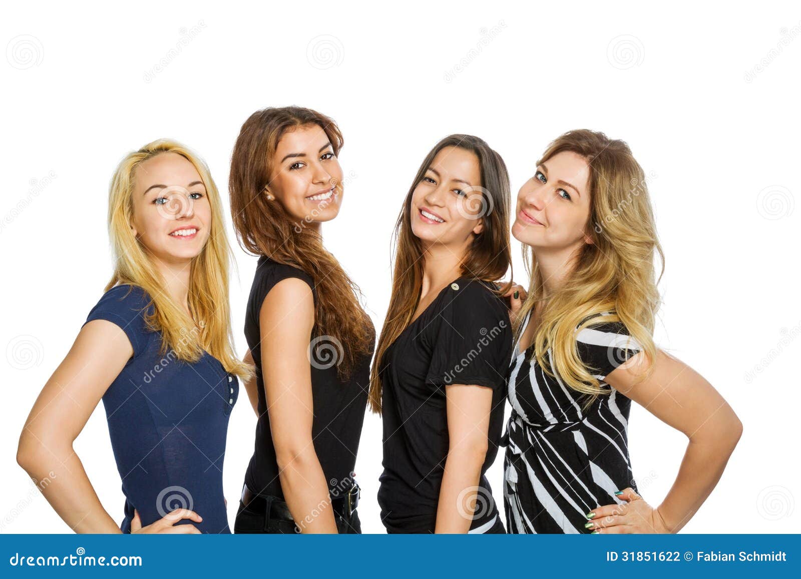 Group Of Girls Standing Stock Photography - Image: 31851622