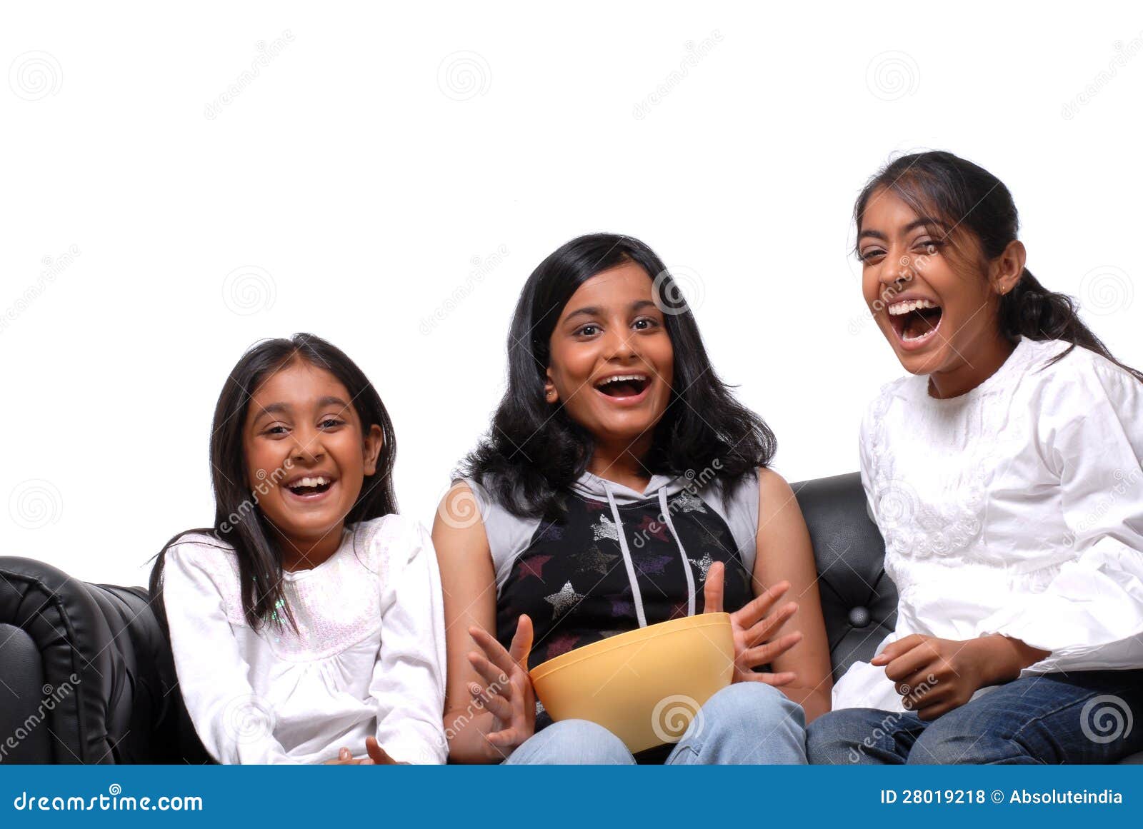 Group of Girls watching TV stock photo. Image of friends - 28019218