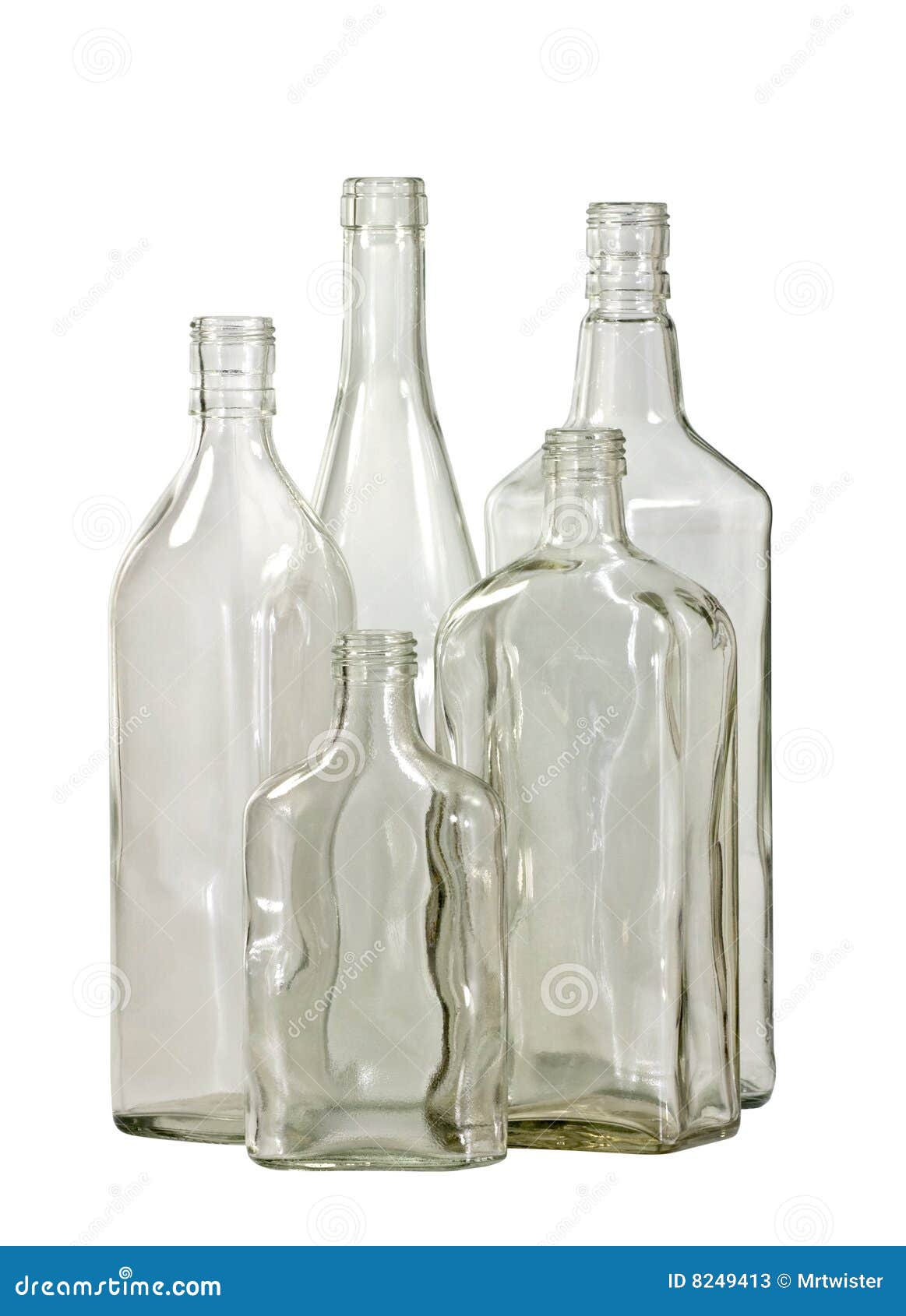 Group of Glass Bootle on White#2 Stock Image - Image of beverage, life ...