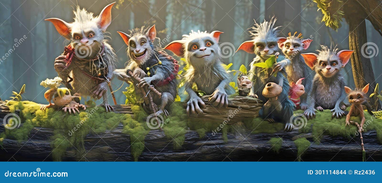 Group of goblins stock illustration. Illustration of scarey - 301114844