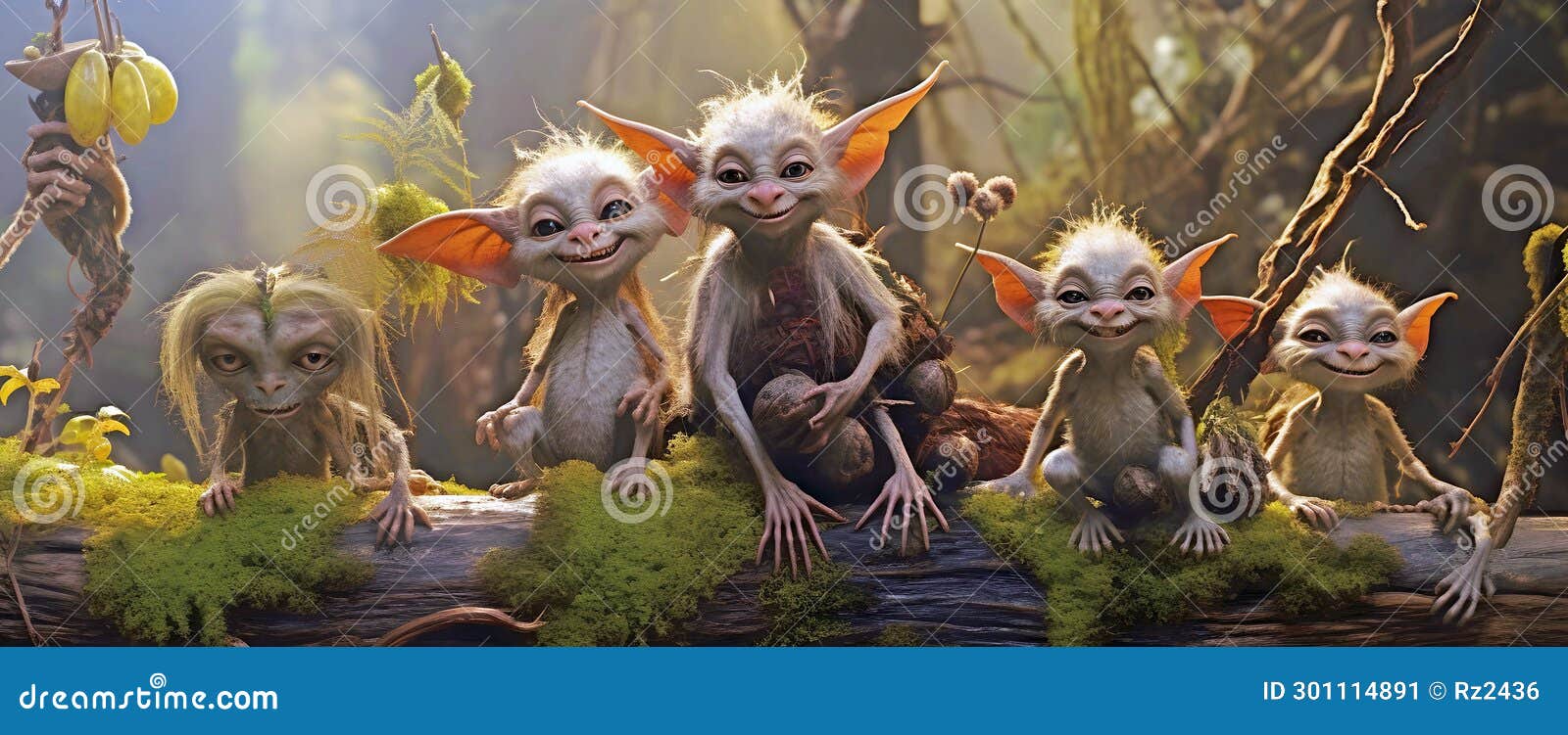Group of goblins stock illustration. Illustration of daemon - 301114891