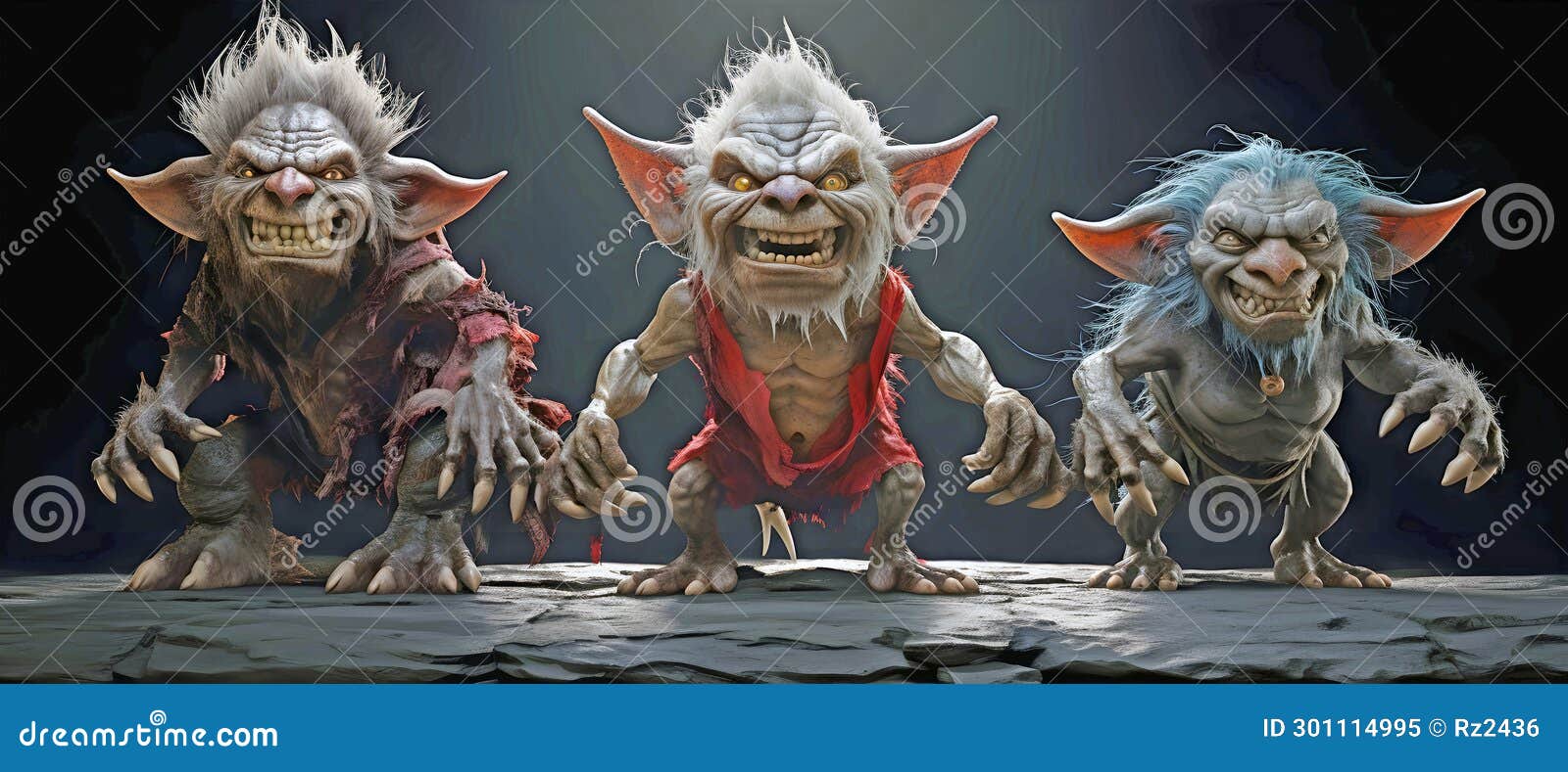 Group of goblins stock illustration. Illustration of folklore - 301114995