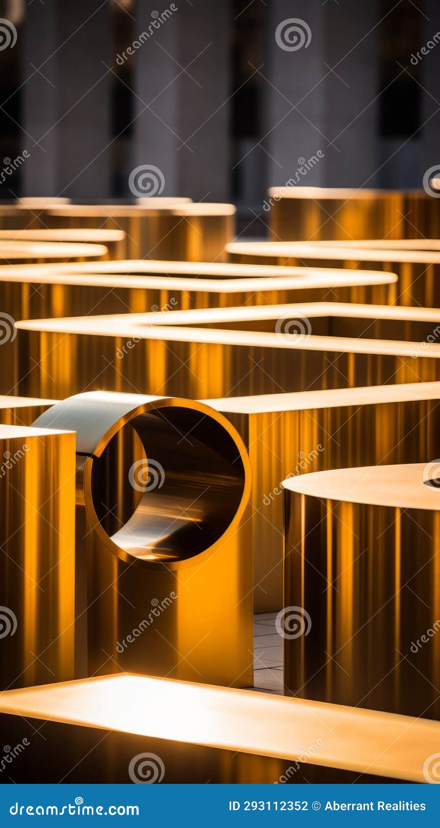 A Group of Gold Metal Letters are Sitting on the Ground in Front of a ...
