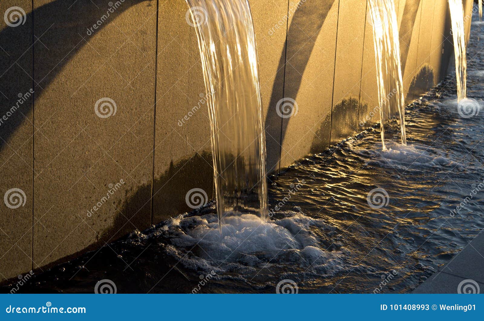 Group of Golden Fountain Background Stock Image - Image of city, sunny ...