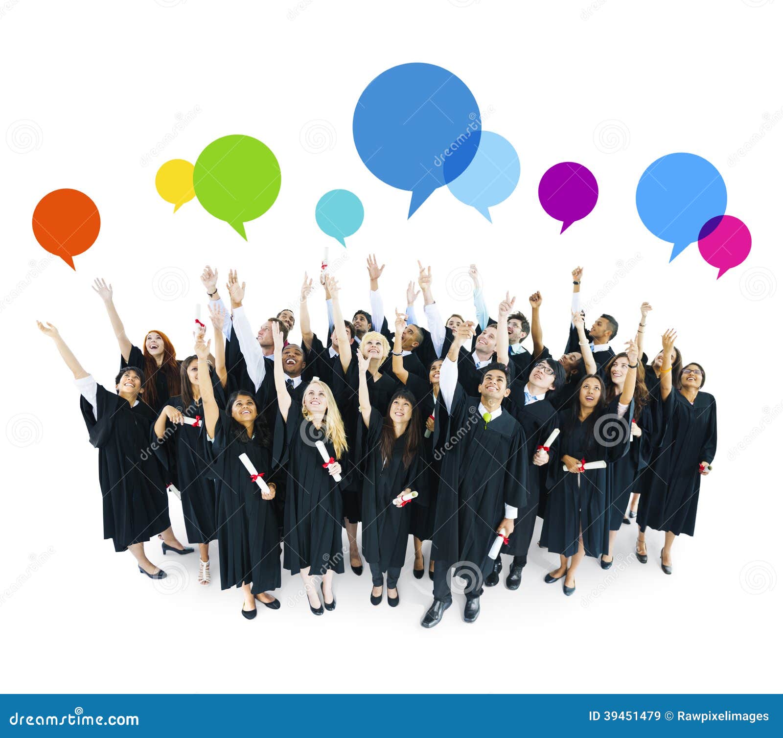 Group of Graduated Student Celebrating Stock Image - Image of people ...