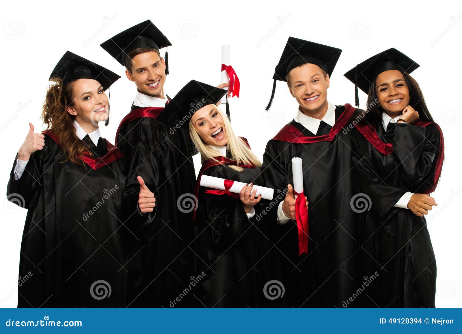Group of Graduated Young Students Stock Photo - Image of knowledge ...