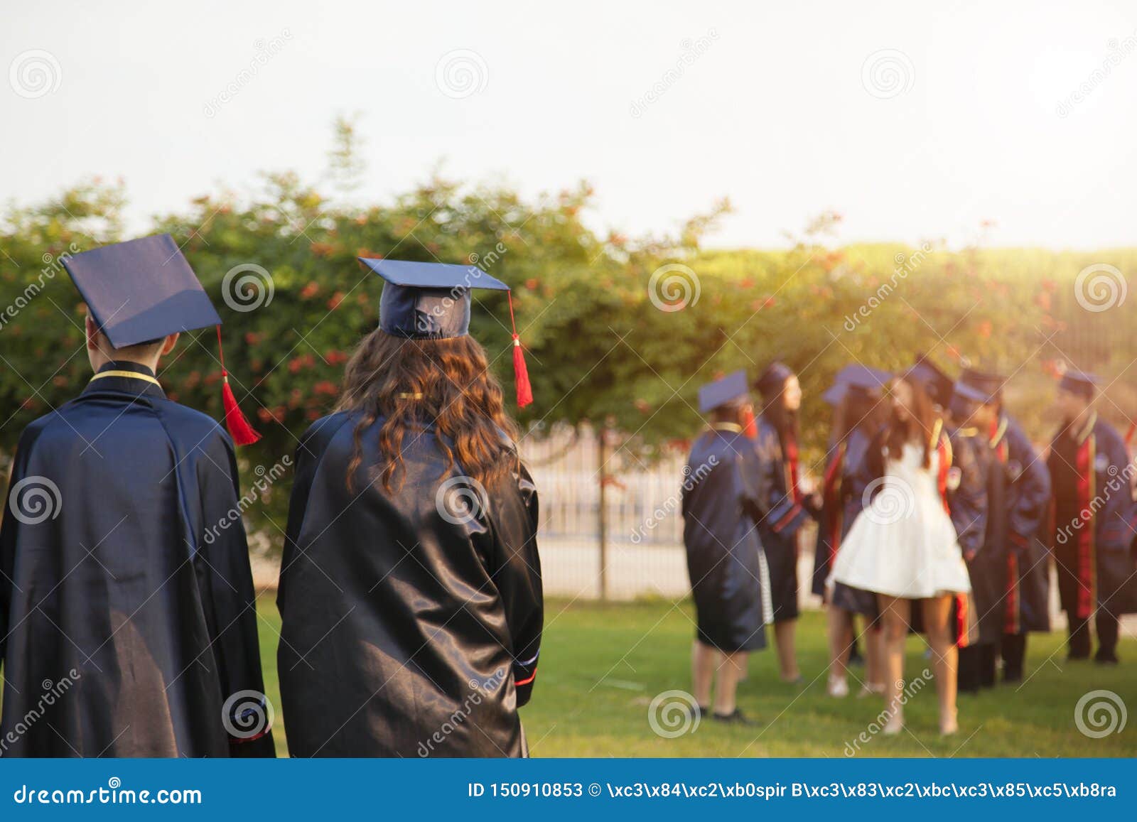 Group Of Graduates During Commencement. Concept Education Editorial ...