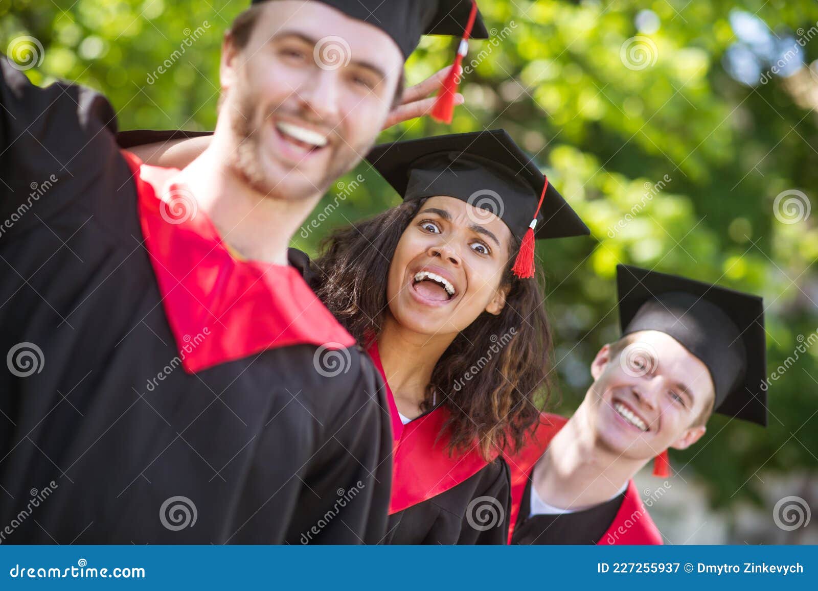 A Group of Graduates Feeling Happy and Excited Stock Image - Image of ...