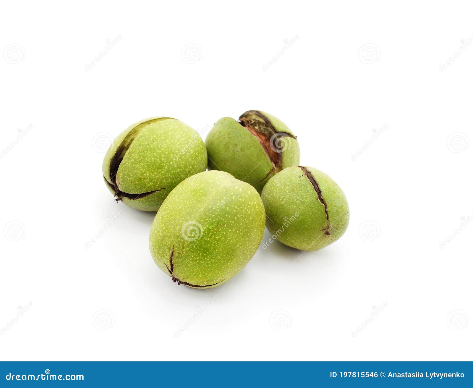 Group of green nuts stock photo. Image of food, brown - 197815546
