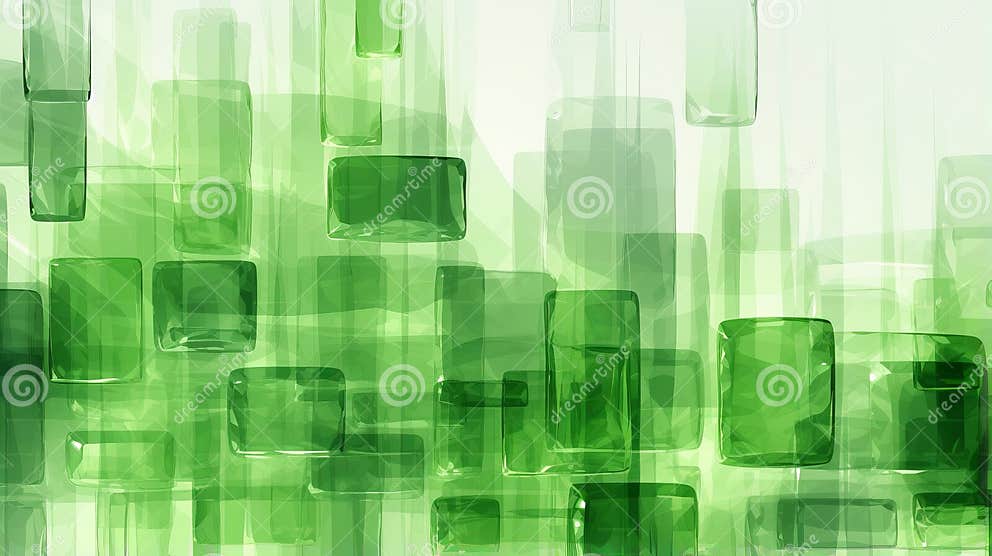 A Group of Green Rectangular Objects Stock Illustration - Illustration ...