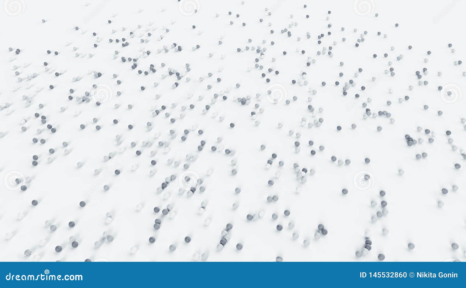 Group of Grey Spheres 3D Rendering Stock Illustration - Illustration of ...