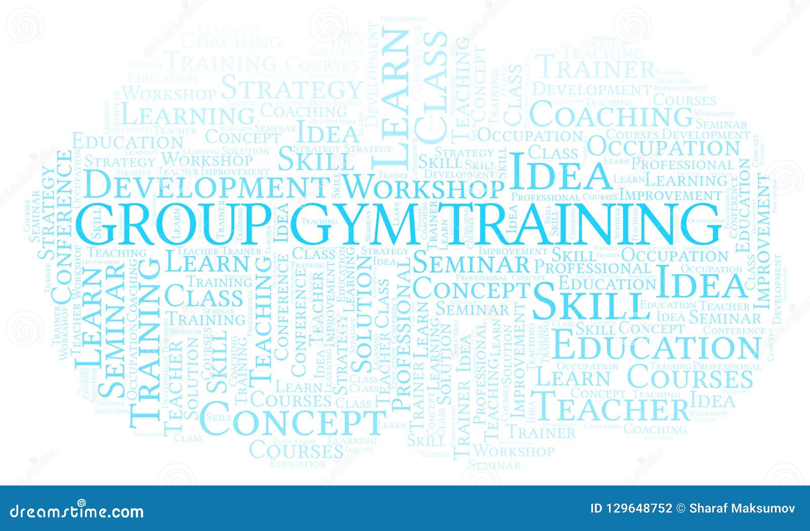 Group Gym Training Word Cloud. Stock Illustration - Illustration of ...
