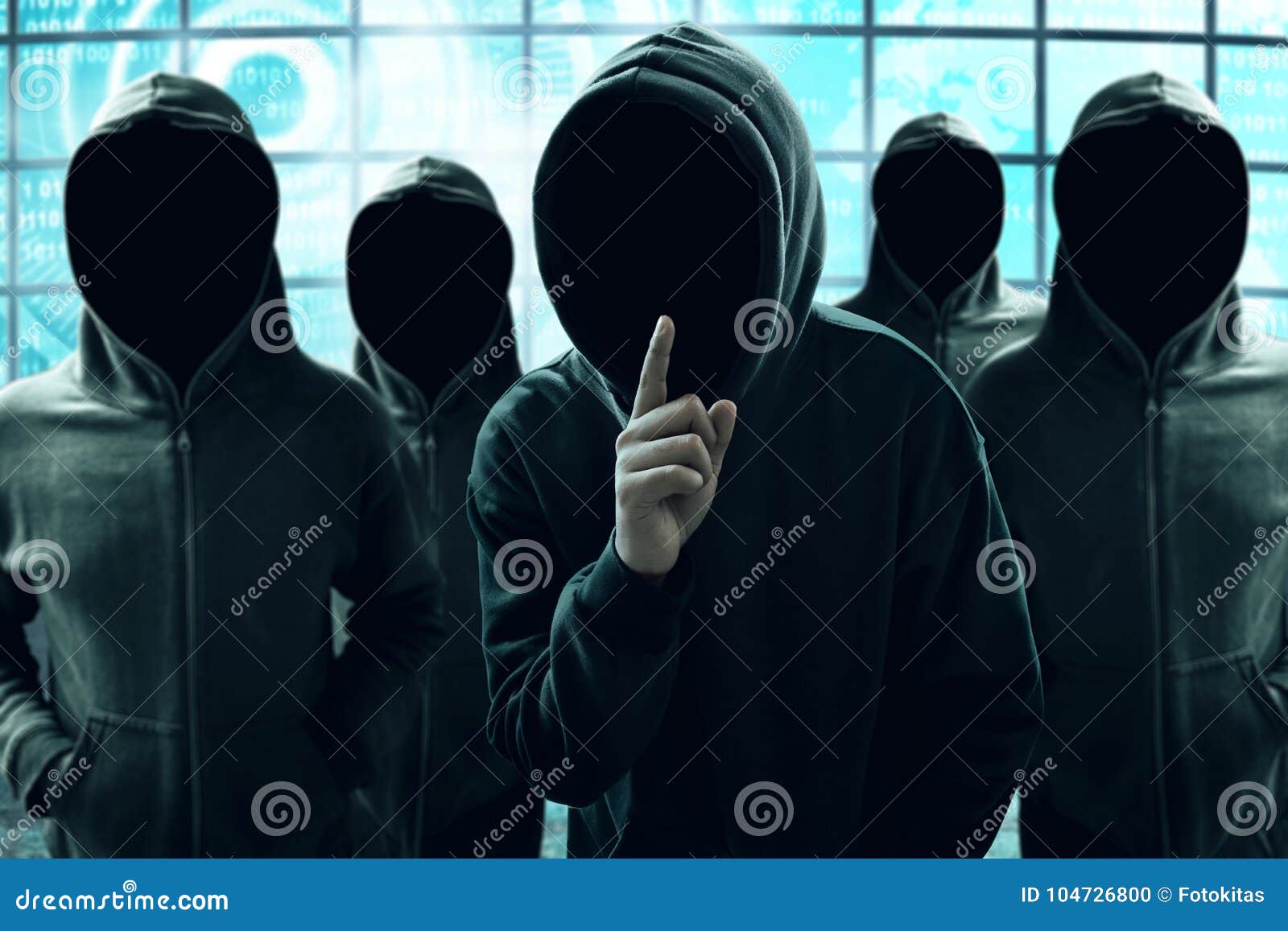 Group of Hacker in Computer Room Stock Photo - Image of crime, internet ...