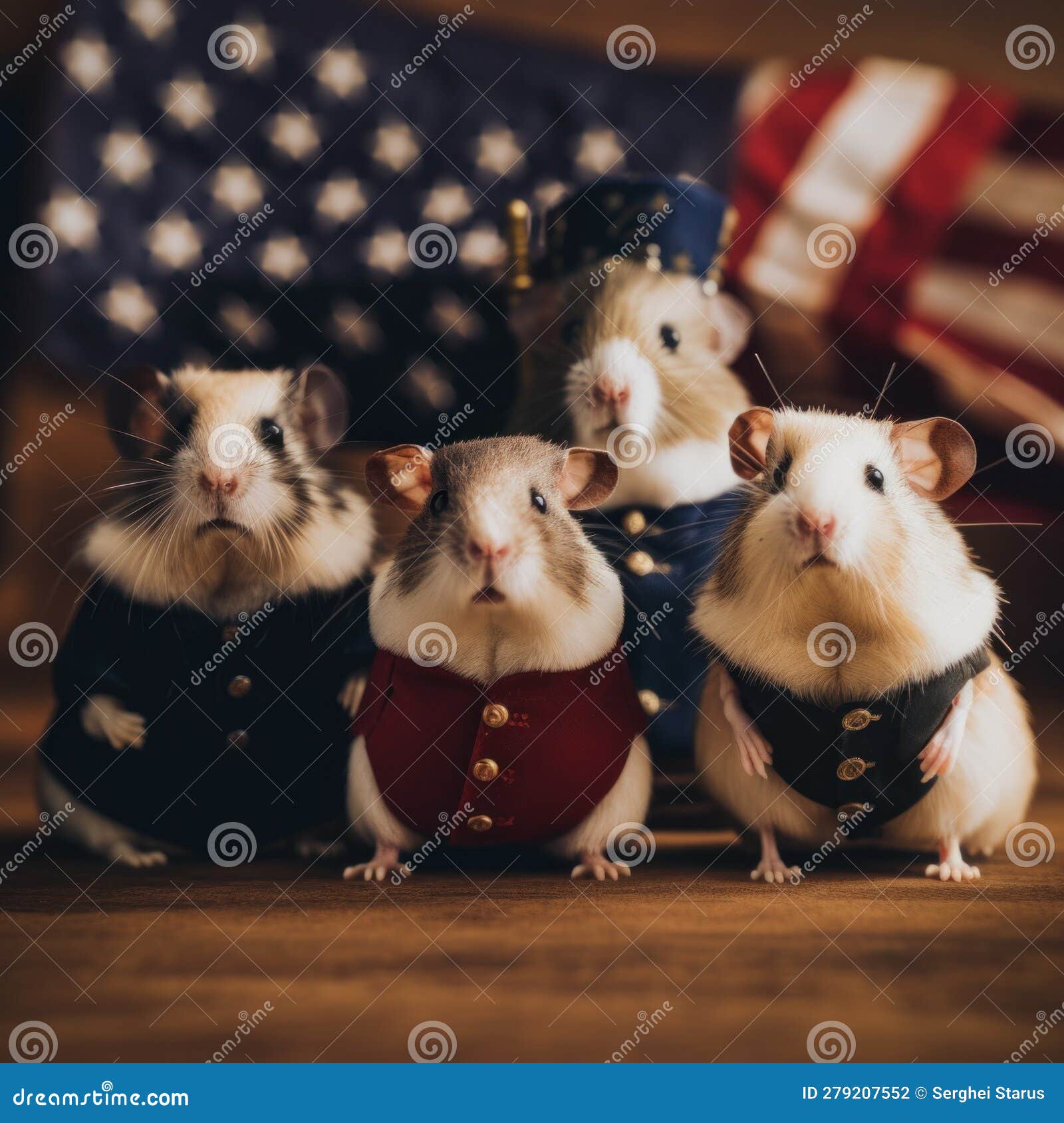 A Group of Hamsters Dressed in Uniforms. Generative AI Image. Stock ...