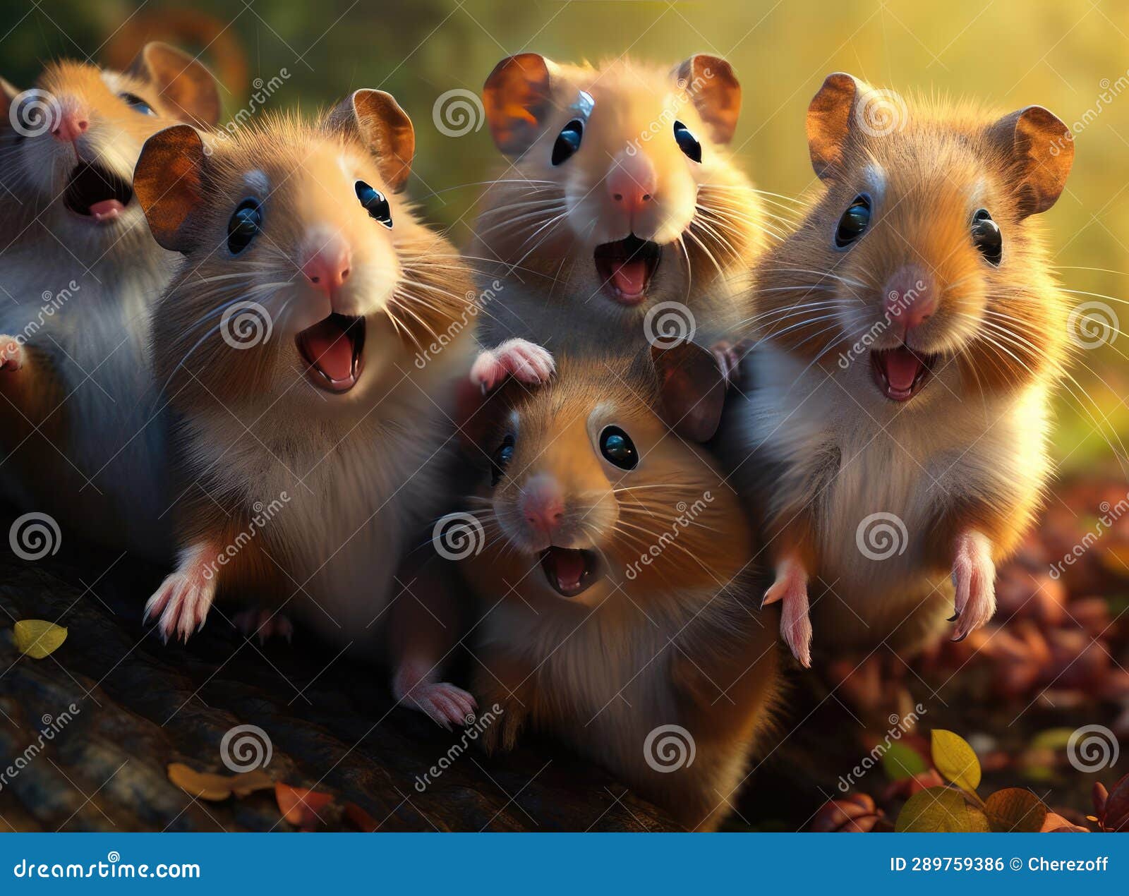 A group of hamsters stock illustration. Illustration of domestic ...