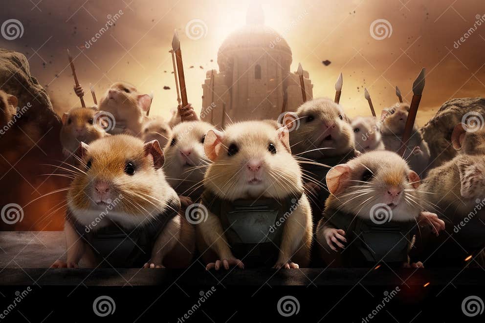 A Group of Hamsters Sitting on Top of a Table. Generative AI Image ...
