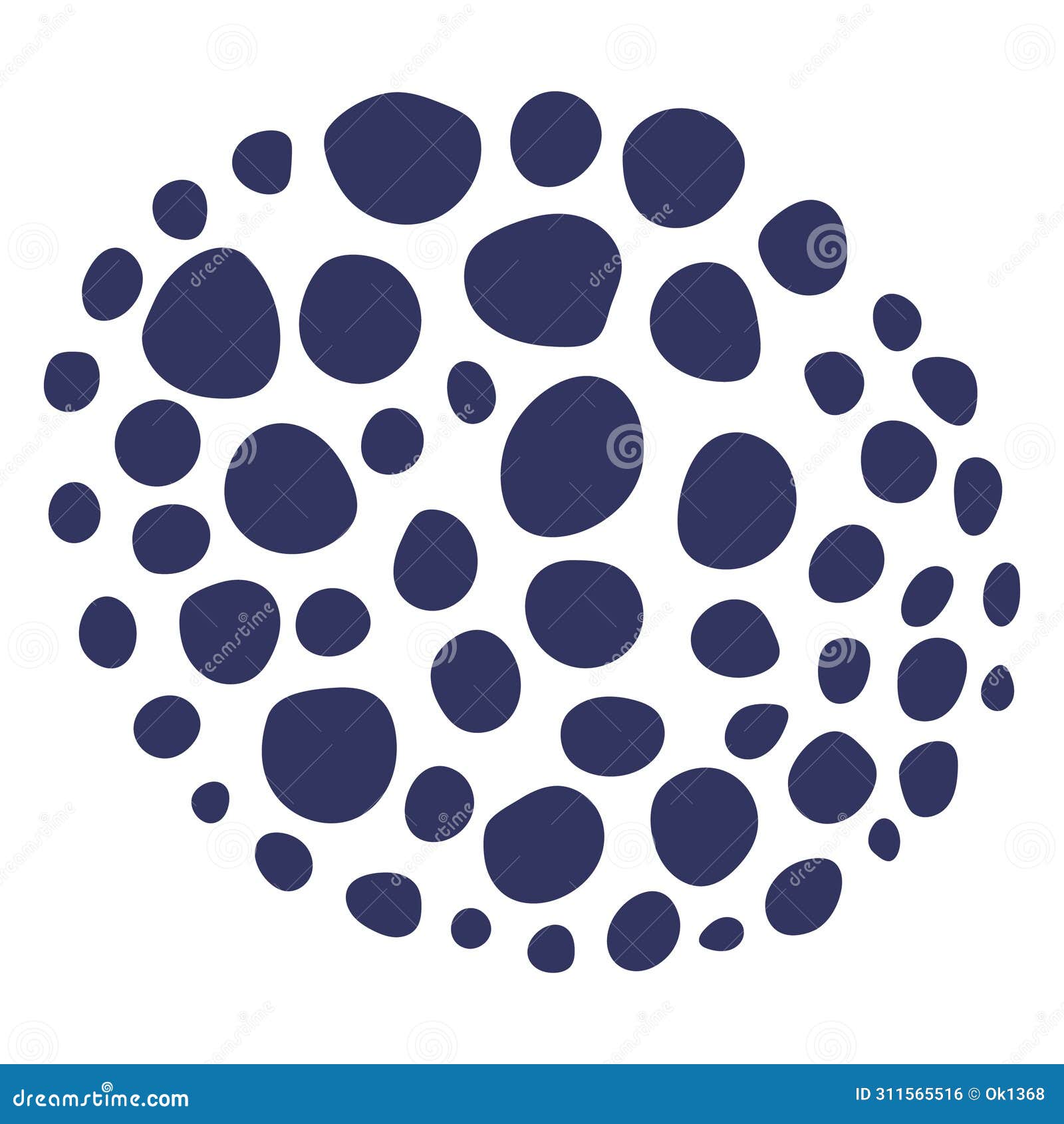 A Group of Hand-drawn Dots and Spots Isolated on a Transparent ...